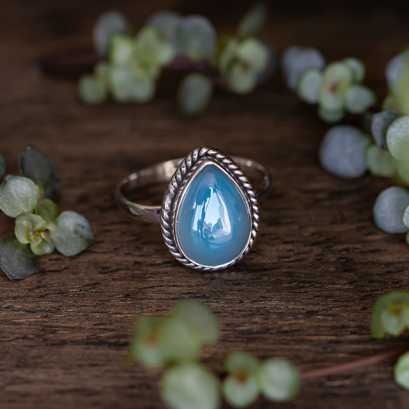 Ceanne - 925 Sterling Zilveren Ring met Aventurijn Edelsteen – Wiezewasjes