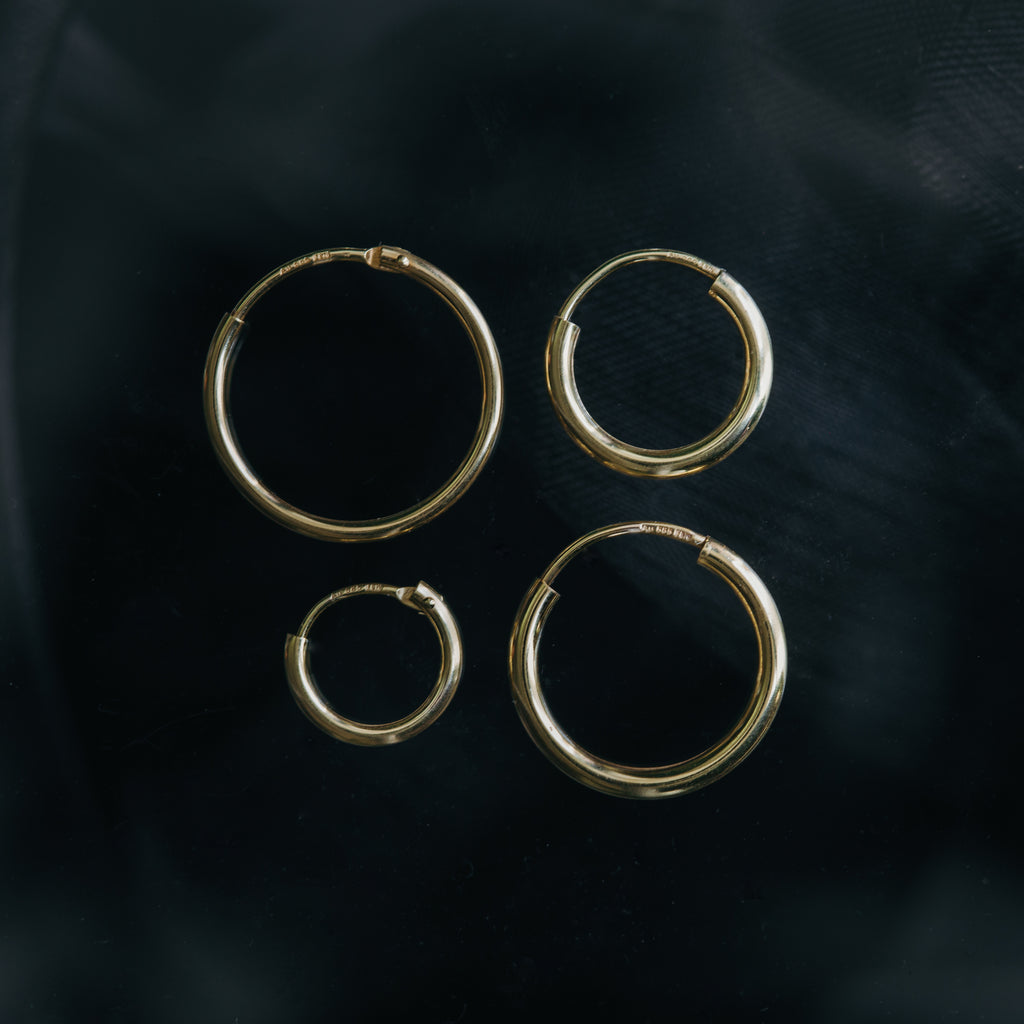 Tankam - oorring 11 mm t/m 17 mm - 14 Karaat Gouden oorbellen – Wiezewasjes